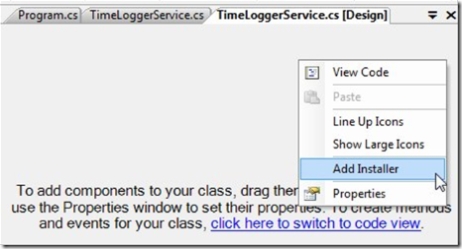Windows Services in C#: Adding the Installer (part 3) – Arcane Code